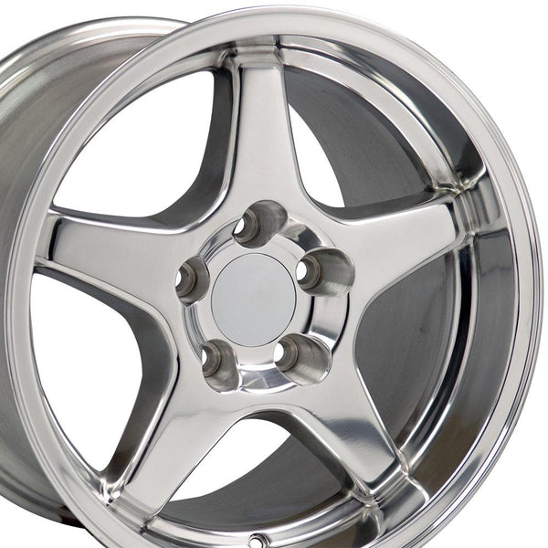 17" Replica Wheel CV01 Fits Chevrolet Corvette ZR1 17x11 Polished Whee ...