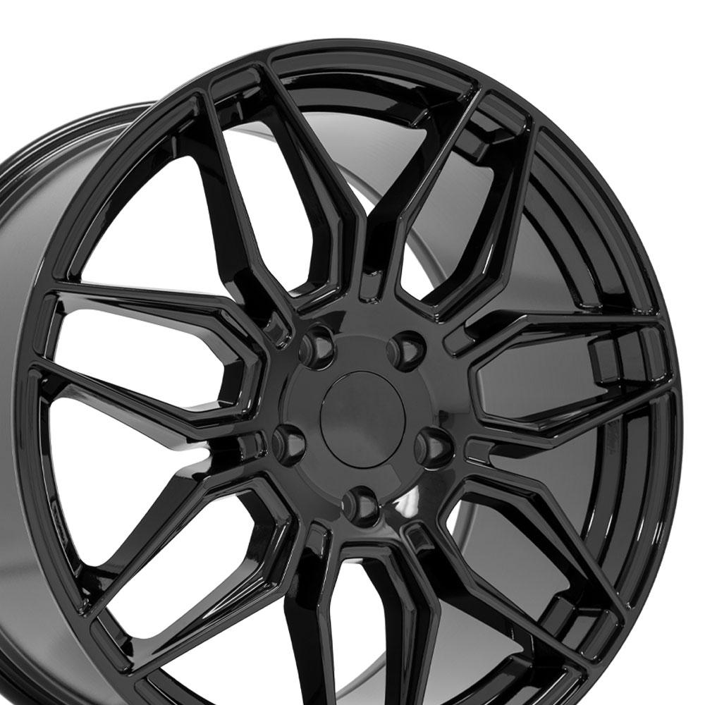 19" Replica Wheel CV03C Fits Chevrolet C7 Corvette 19x10 Gloss Black W ...