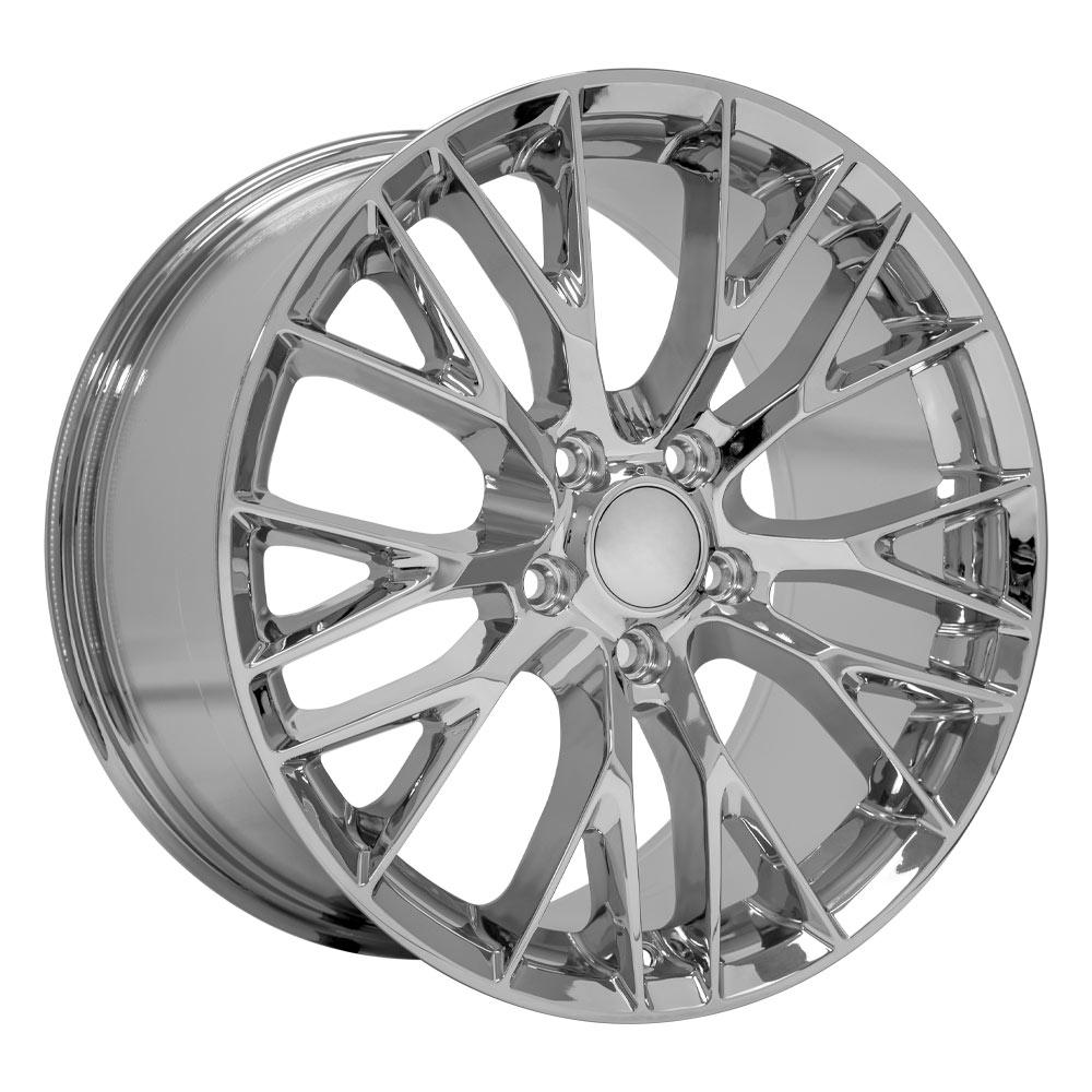 19" Replica Wheel CV22 Fits Chevrolet Corvette C7 Z06 19x10 Chrome Whe ...