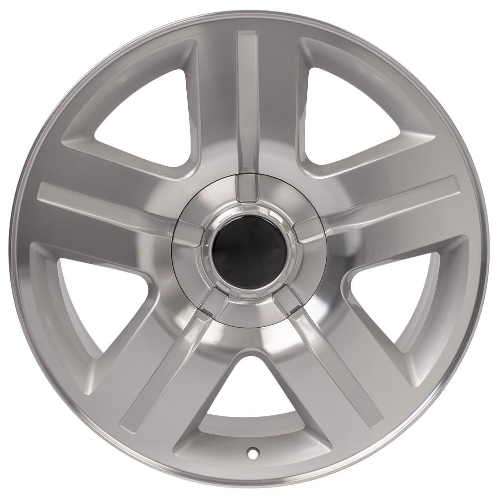 20" Replica Wheel CV84 Fits Chevrolet Silverado 20x8.5 Silver Wheel ...