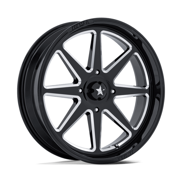 MSA OFFROAD WHEELS M54 SPARK UTV 14x7 -47 4x137 GLOSS BLACK MILLED ...