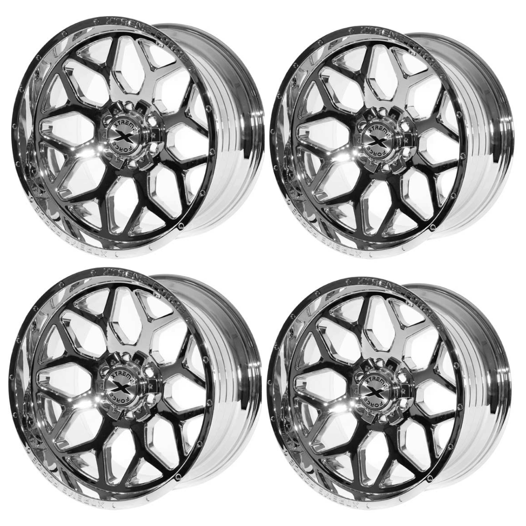 4 New 22x12 Xtreme Force XF-12 -51 Chrome 5x127/5x139.7 JEEP Wrangler ...
