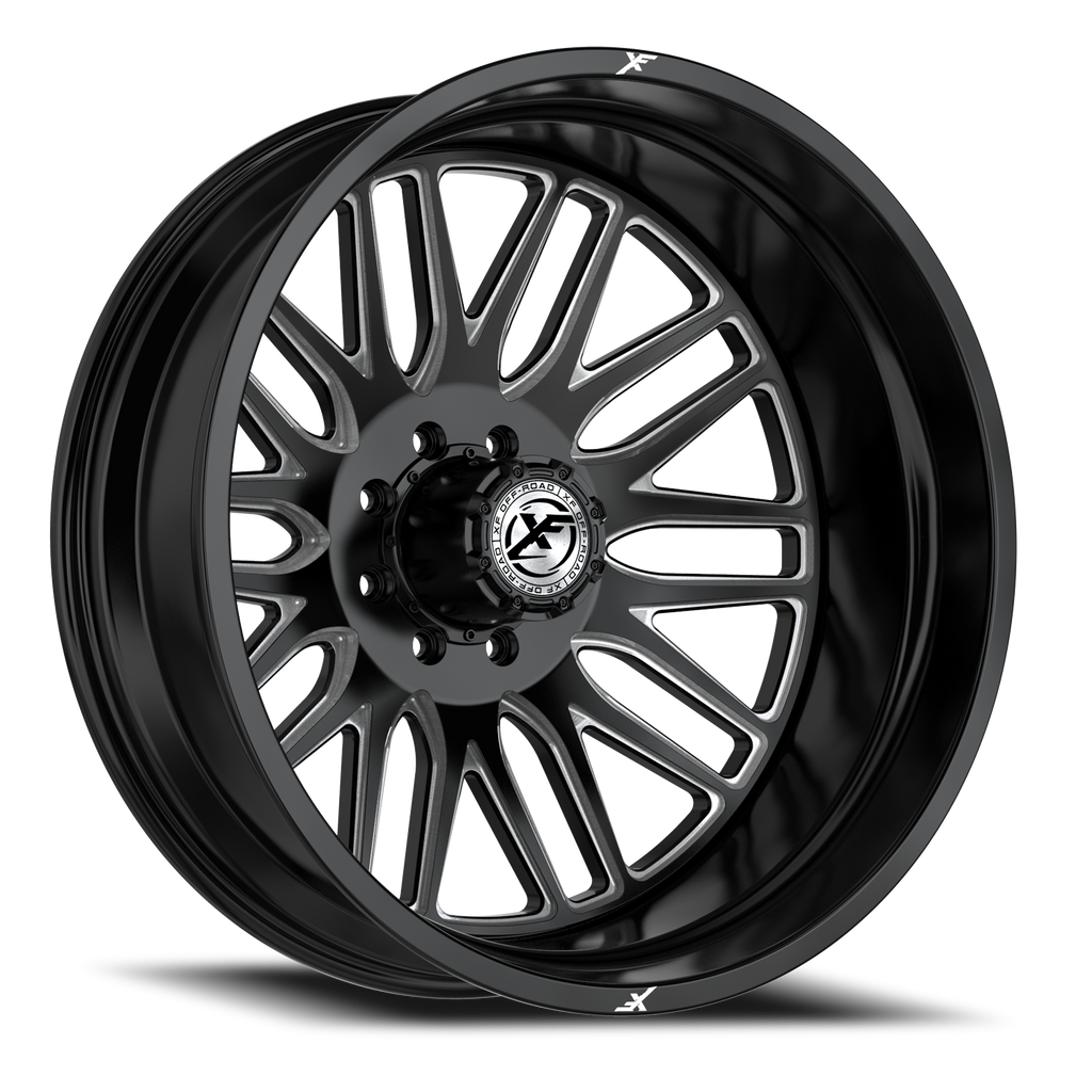 XF OFF-ROAD XF-240 DUALLY 22X8.25 -232 8X210 GLOSS BLACK & MILLED ...