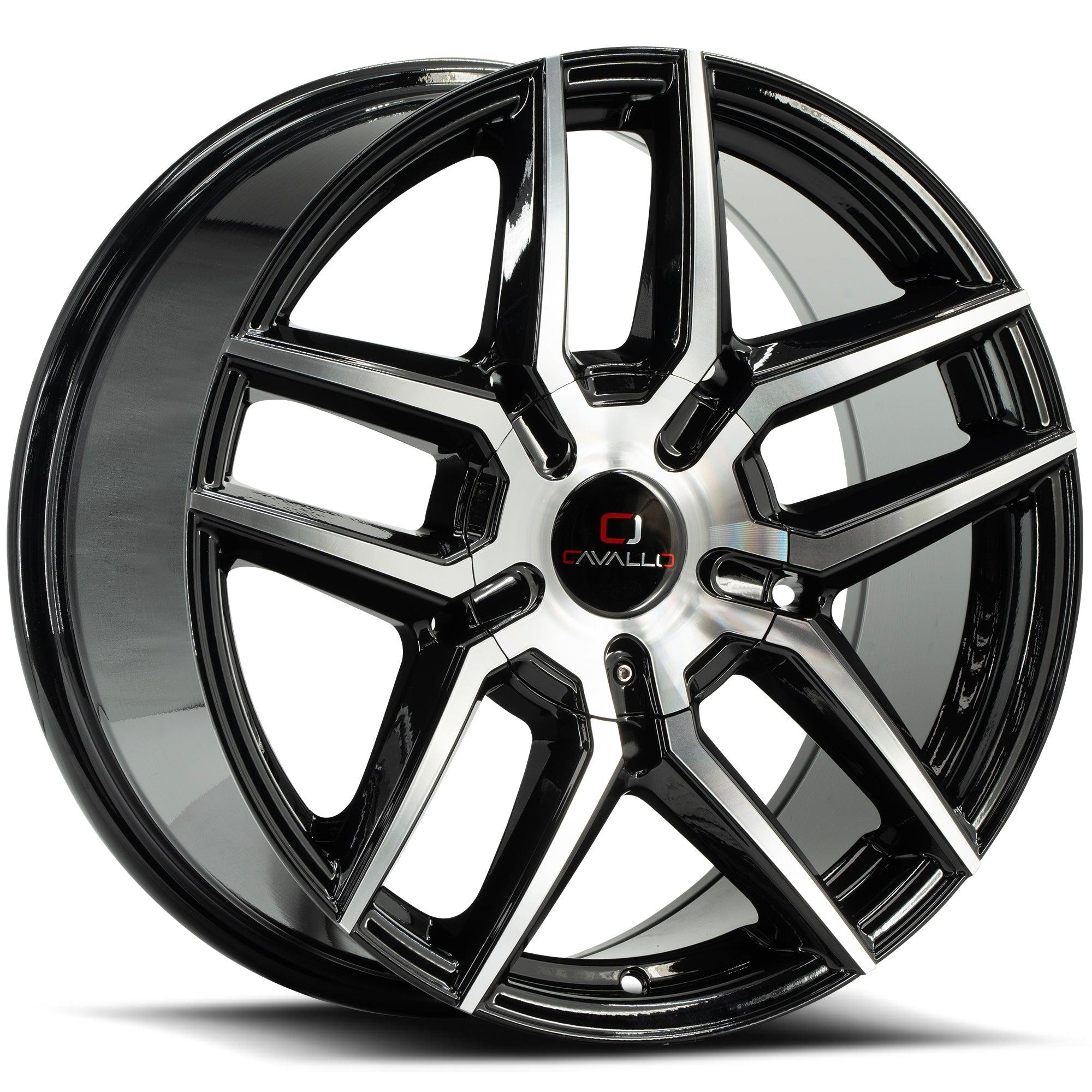 CAVALLO CLV-55 18X8 35 5X114.3/5X120 GLOSS BLACK & MACHINED – Wheels ...