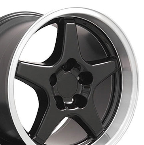 17" Replica Wheel CV01 Fits Chevrolet Corvette ZR1 17x11 Black Wheel ...