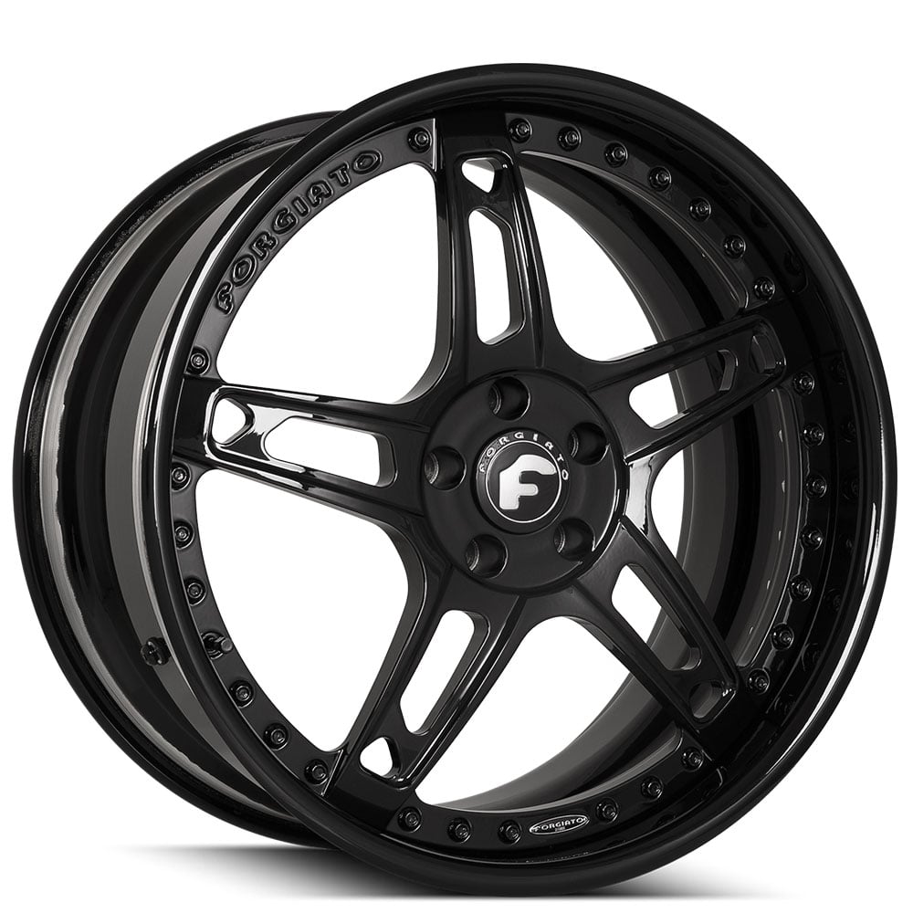22" Staggered Forgiato Wheels Affilato Satin Black Forged Rims – Wheels ...
