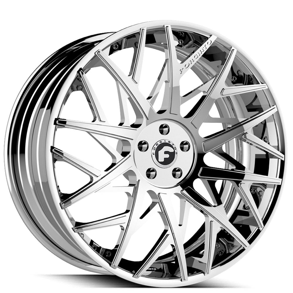 22" Staggered Forgiato Wheels Blocco-ECL Chrome Forged Rims – Wheels ...