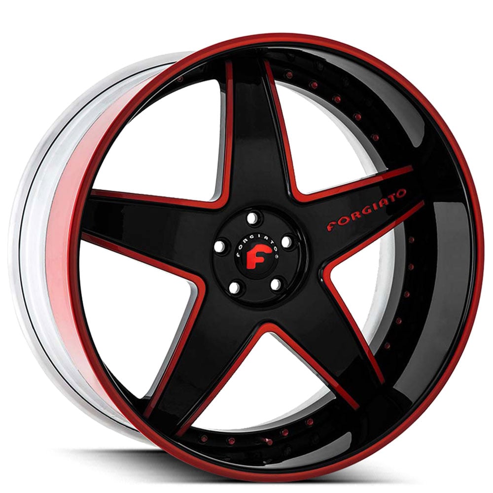20" Forgiato Wheels Classico Custom 2 Tone with Custom Rivets Forged R ...