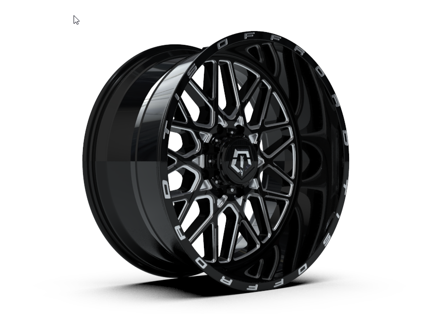 TIS 548BM 24x12 -44 6x135/139.7 GLOSS BLACK/MILLED ACCENTS | Wheels ...
