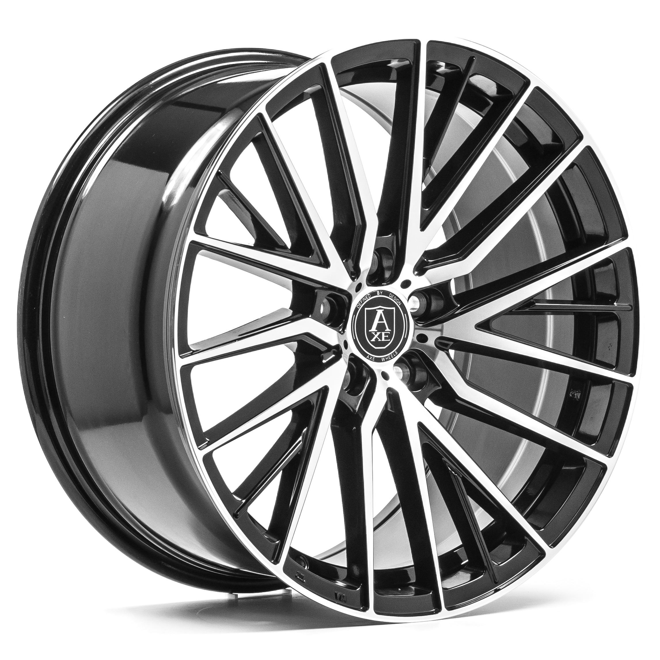 AXE EX40 20X8.5 40 BLANK BLACK AND POLISHED FACE – Wheels Below Retail