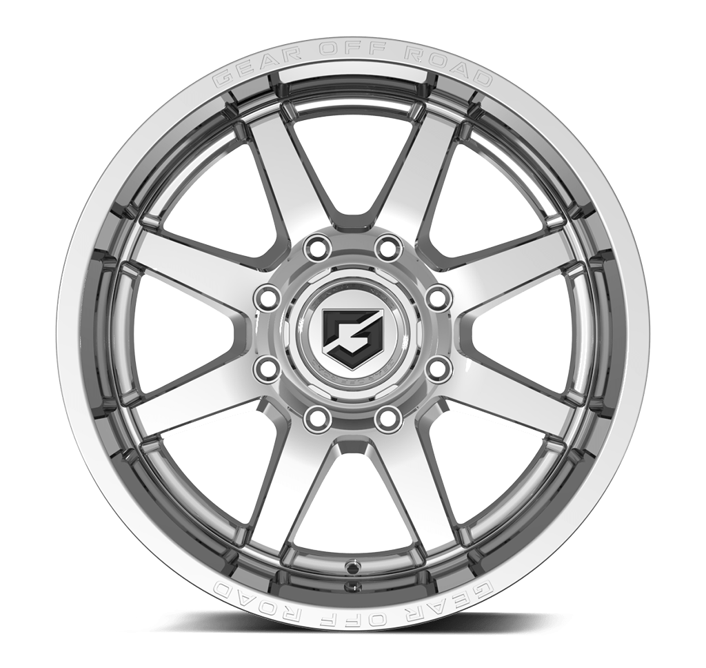 Gear Off Road 762C PIVOT 18X9 +18 8X180 Chrome | Wheels Below Retail