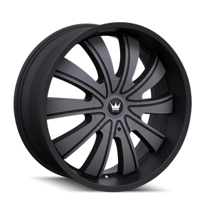 MAZZI ROLLA 374 22X9.5 18 5x115/5x139.7 MATTE BLACK W/DARK TINT ...