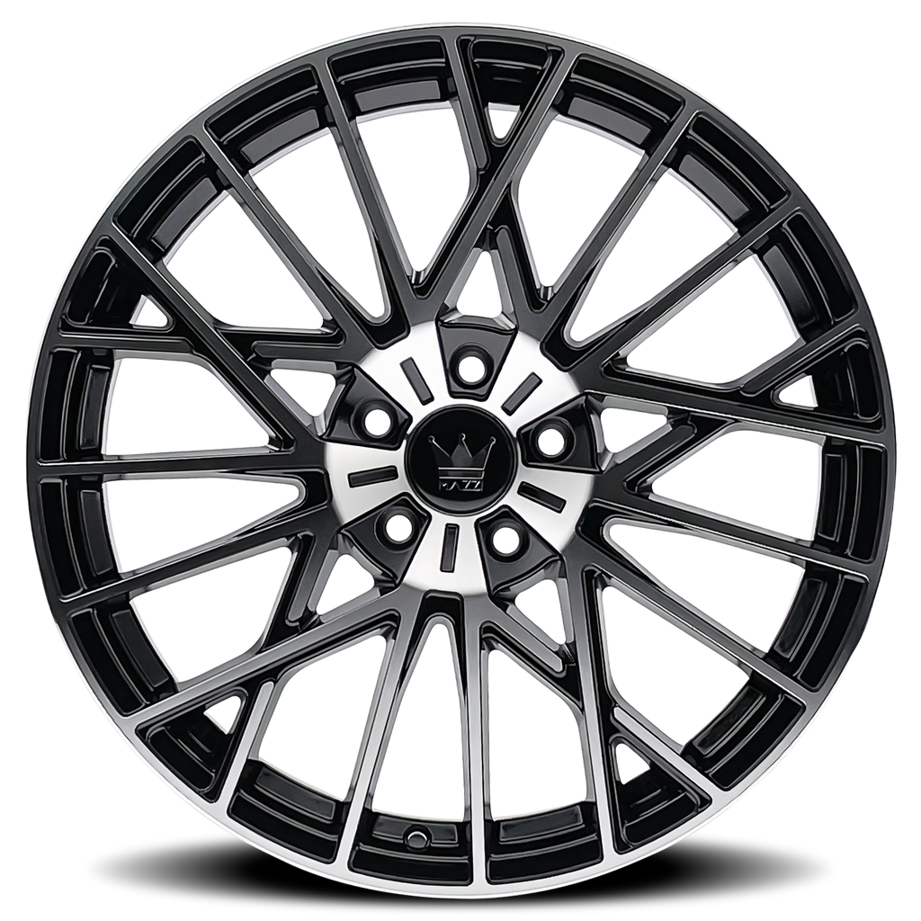 MAZZI JINX 18x8 40 5x108 BLACK/MACHINED – Wheels Below Retail