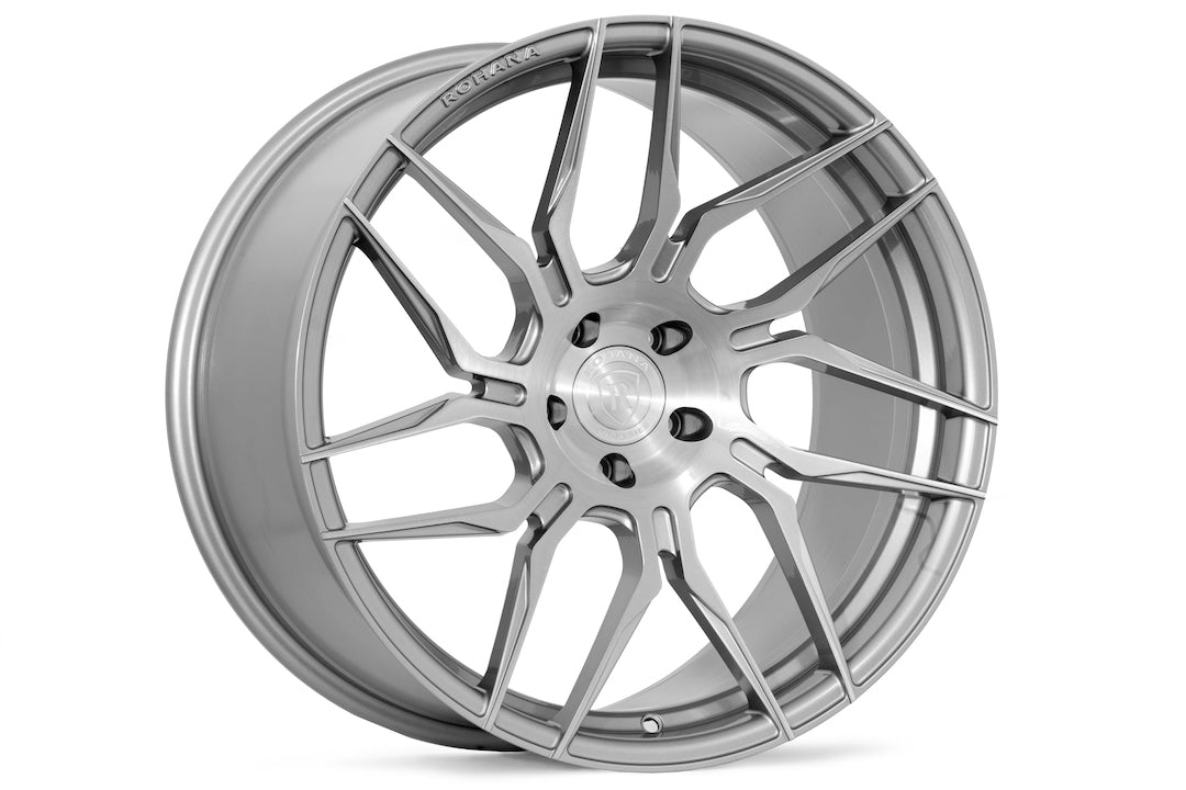 Rohana RFX7 Wheel, 19X8.5, 5-112, +25, Brushed Titanium - RFX719855112 ...
