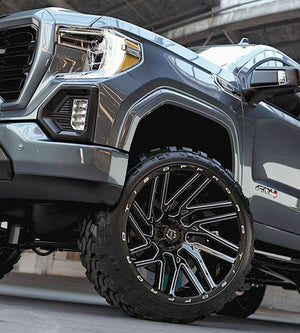 TIS 554BM 24x12 -44 6x135/139.7 GLOSS BLACK/MILLED ACCENTS | Wheels ...