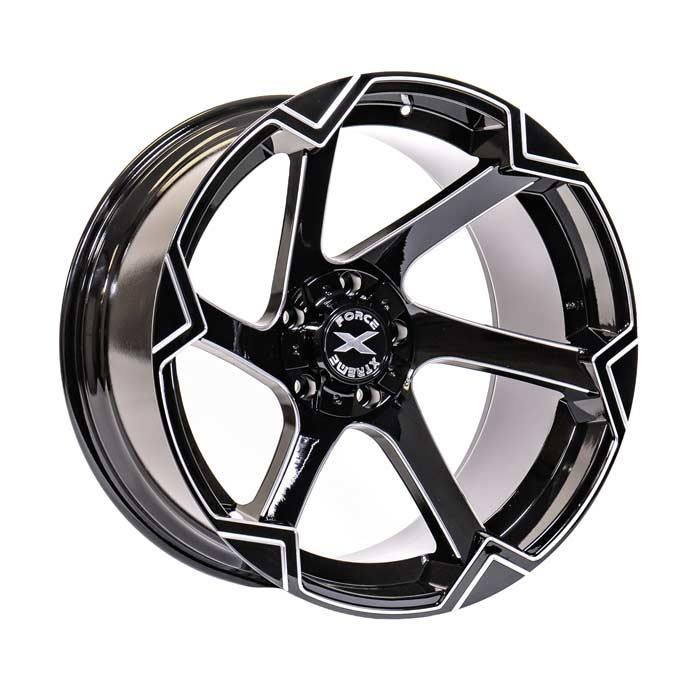 Xtreme Force XF-11 20x10 -25 6x139.7 (6x5.5)/6x135 Black and Milled (l ...