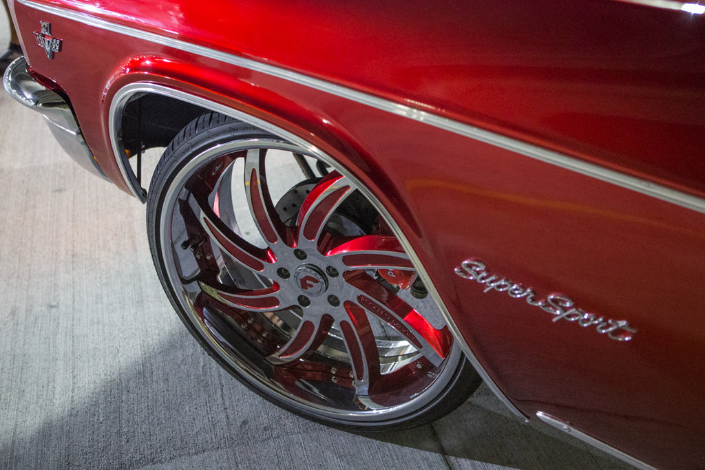 24" SET OF 4 FORGIATO Azioni-M for OLD SCHOOL CHEVY IMPALA (Monolegger ...